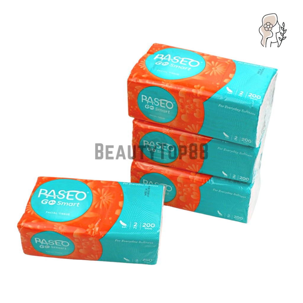 Paseo Go Smart Tissue 2 Ply contains 200 Sheets / Soft Facial Tissue ...