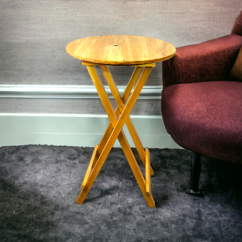 KAYU Round folding table/aesthetic folding table/Room corner folding ...