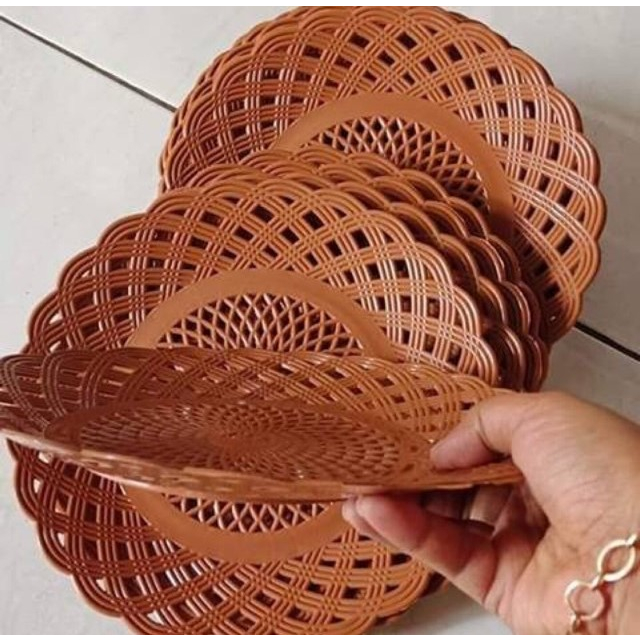 Plastic Rattan Plate // Thick Quality | Shopee Malaysia