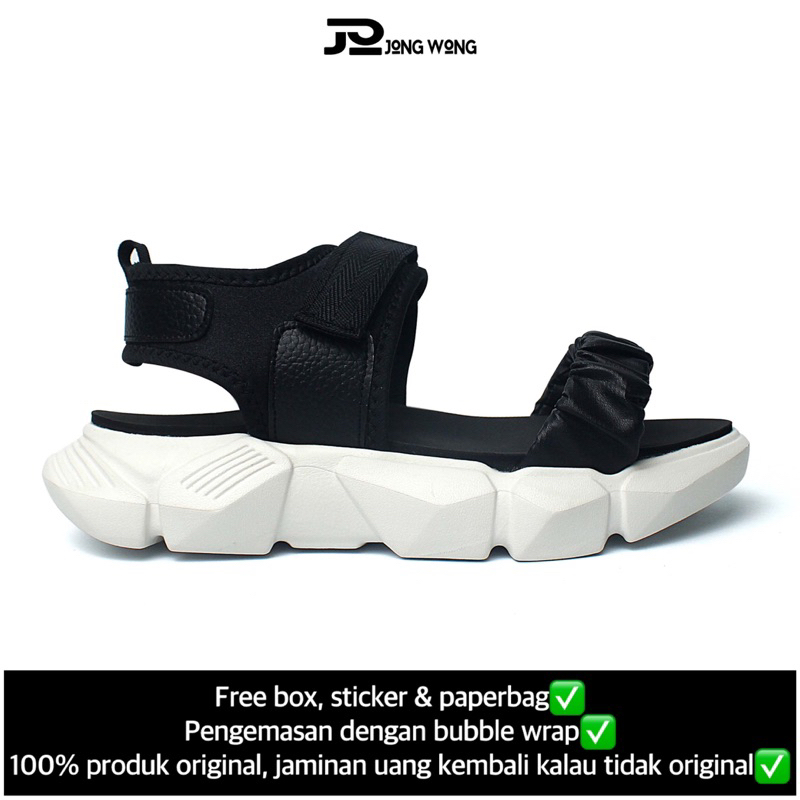 Jong Wong - Original Kinara Black White | Women's Strap Sandals ...