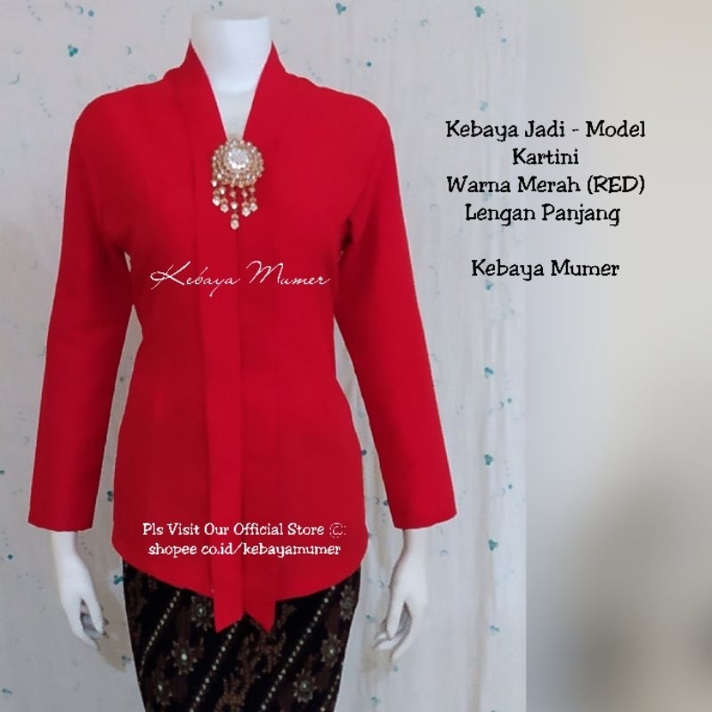 MERAH HITAM PUTIH White Obi Plain Kebaya. Brocade Kebaya. Plain Kebaya ...