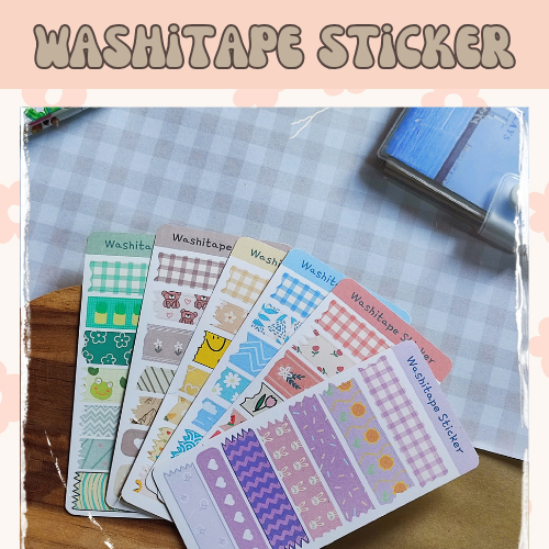 Washitape sticker | Motif stickers | Motif tape sticker | Pastel color ...