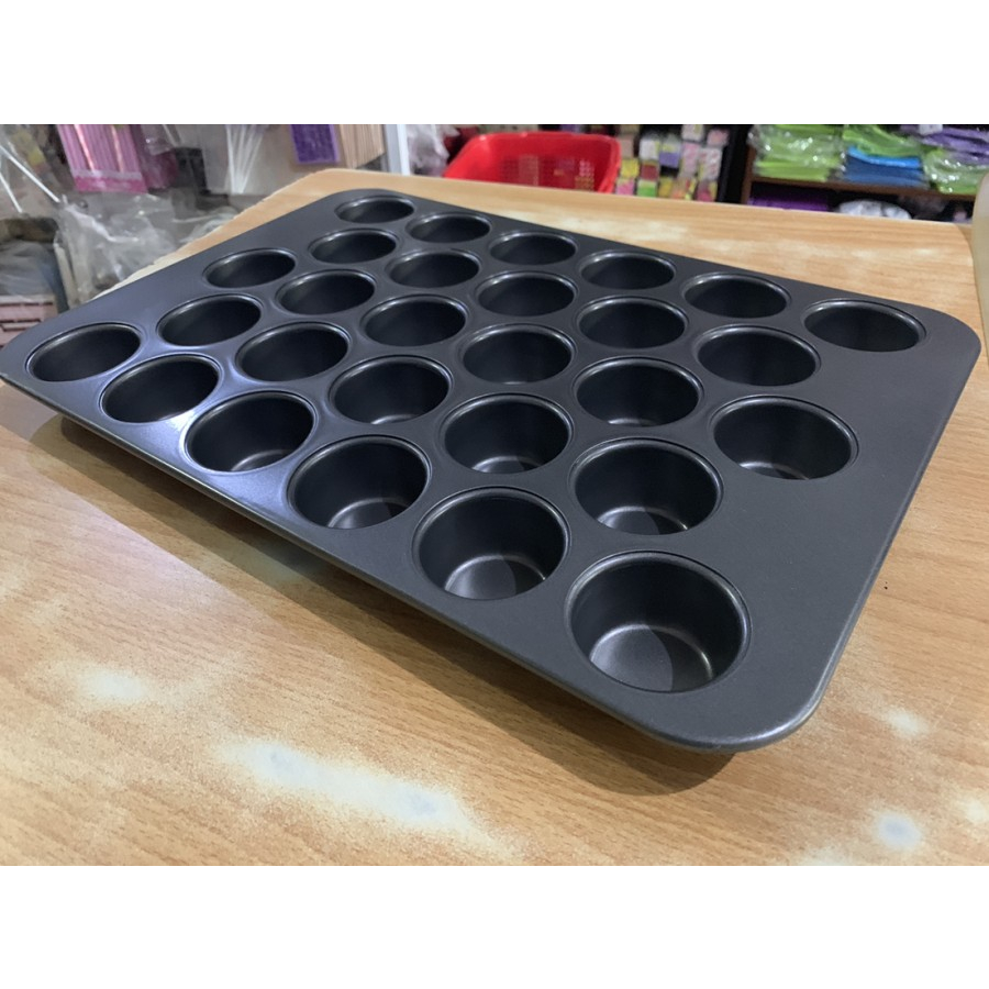 Teflon mini cupcake muffin 28 cav Pan/Mold Pan | Shopee Malaysia