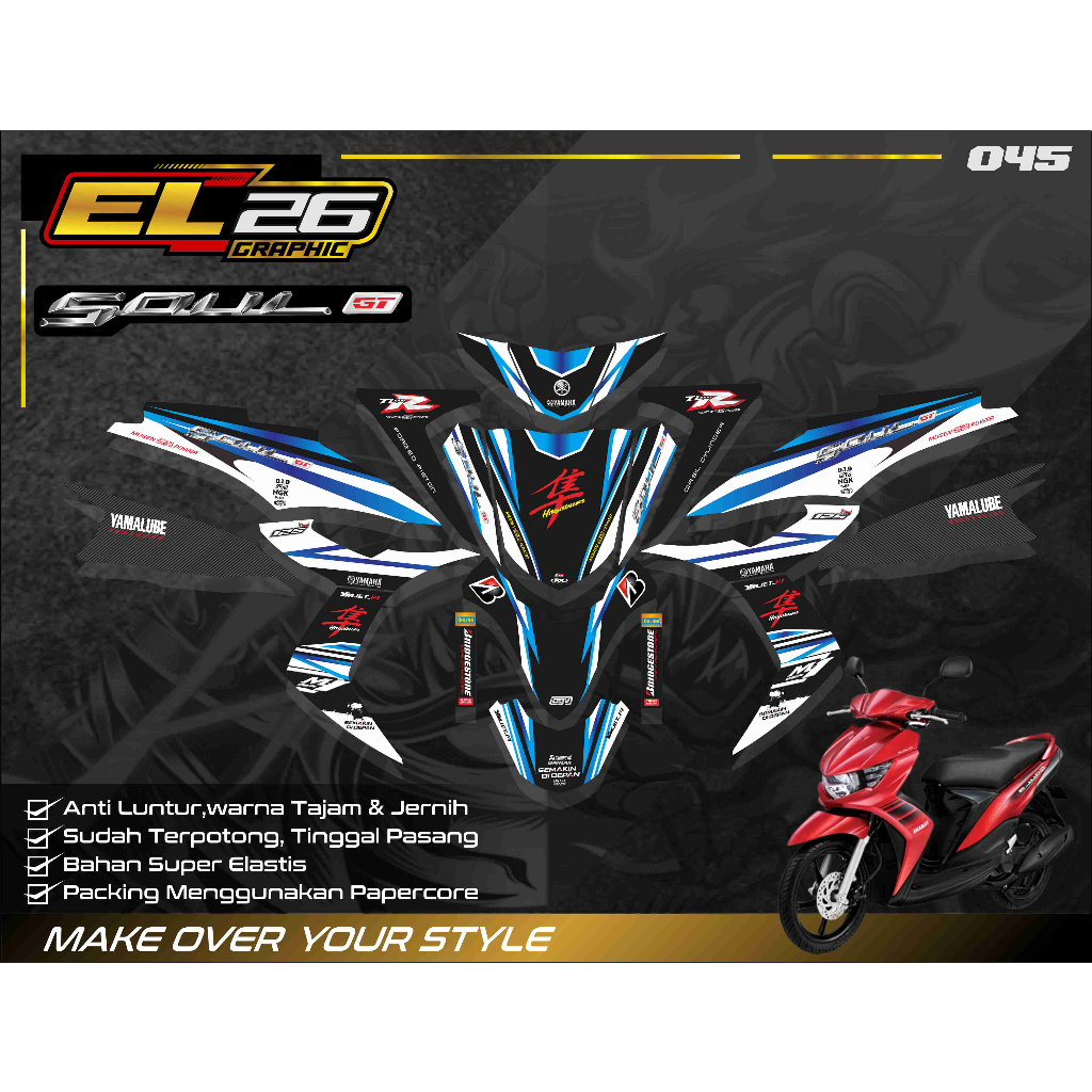 Sticker Decal Full Body Mio SOUL GT - Sticker Decal Mio SOUL GT ...