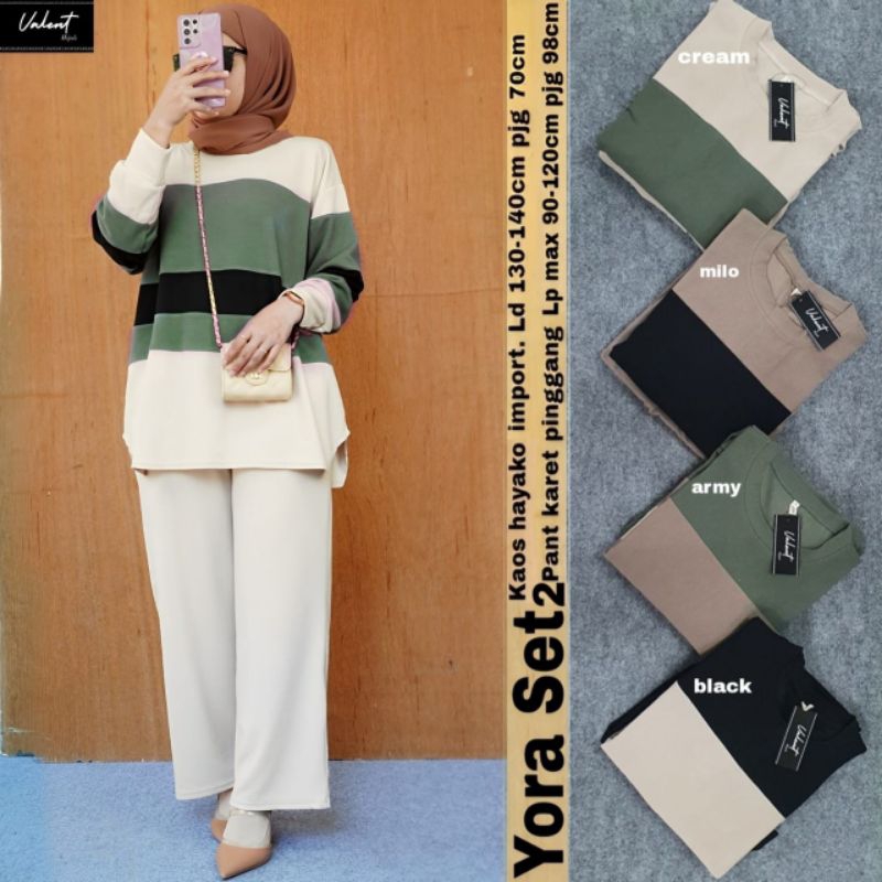 Yora's Latest Women's Suits Set Original Valent Hijab Solo | Shopee ...