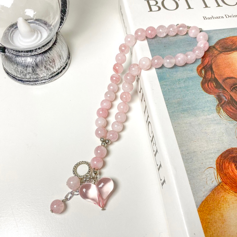 Pink SOFT NATURAL STONE TASBIH BRACELET | Free BOX | Shopee Malaysia