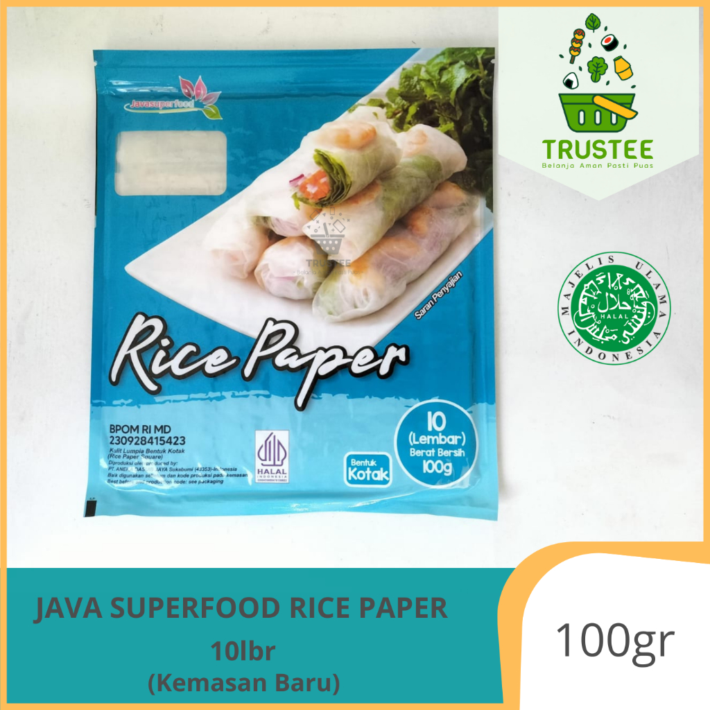 Java Super Food Rice Paper/Spring Roll Skin Box 10 Sheets 100gr ...