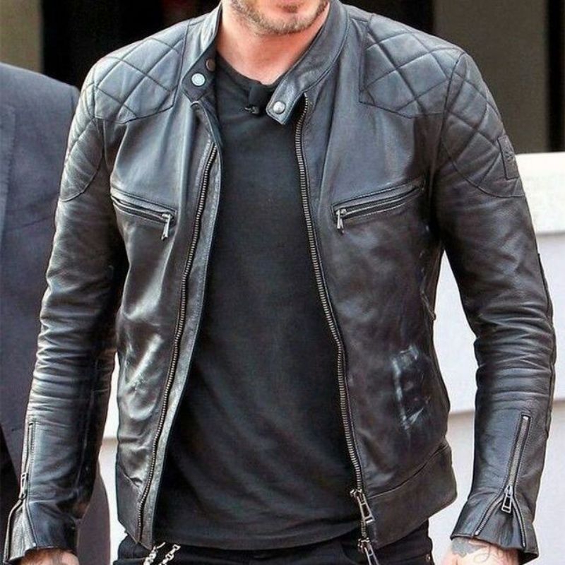 New ramones Men's Leather Jacket/Water And Wind Resistant Jacket/Men's ...