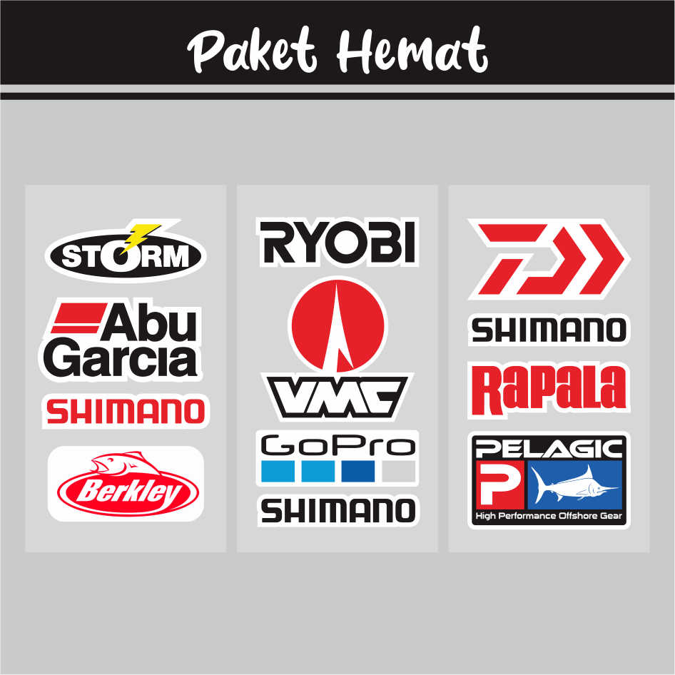 Fishing STICKER 7 Fishing STICKER MANIA, Fishing Brand, GOMOKU Fishing ...