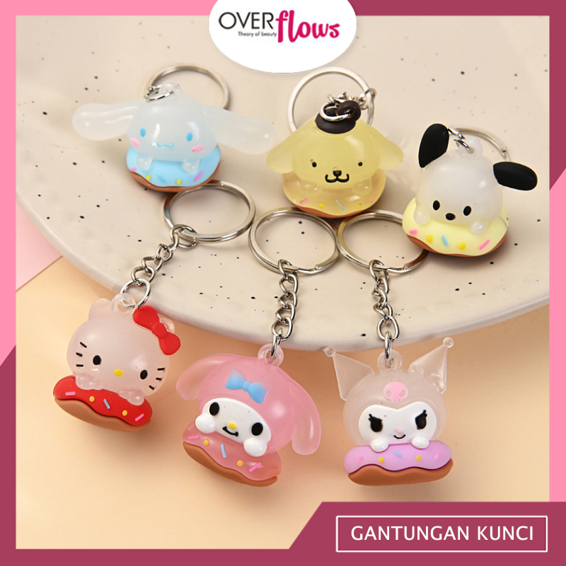 GANTUNGAN Overflows.id KEYCHAIN SANRIO Character Cute Donut KEYCHAIN ...