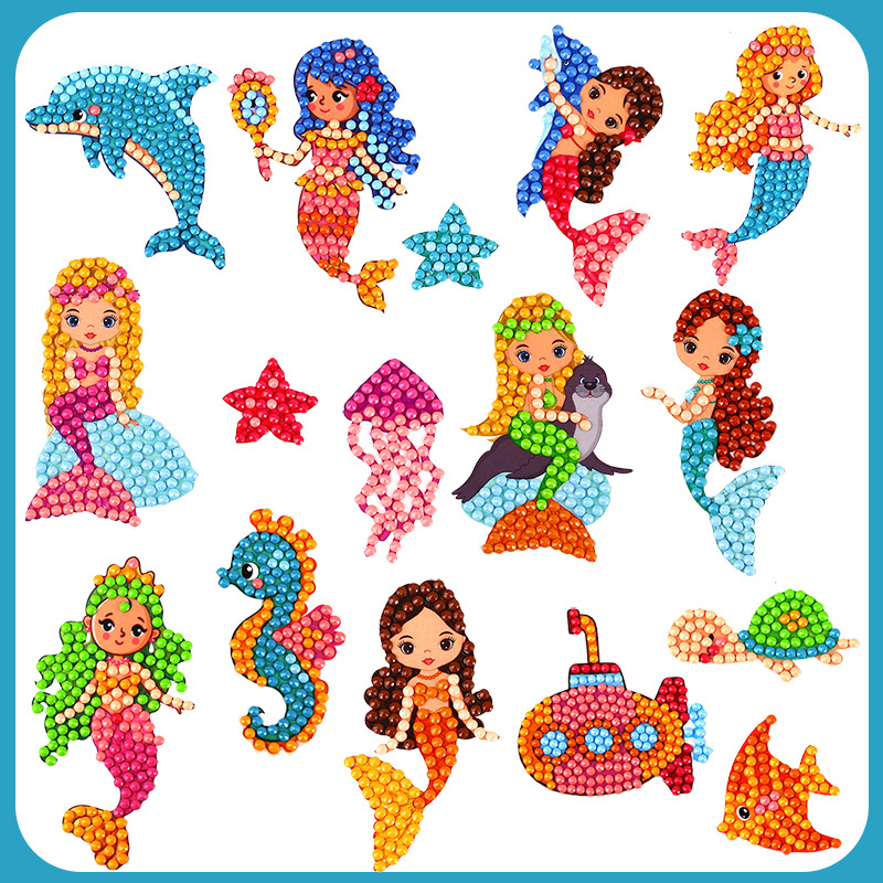 Diy Diamond Sticker Kids Toy Diamond Sticker Picture | Shopee Malaysia