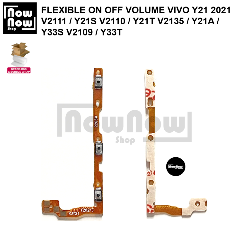 TOMBOL Flexible ON OFF Volume Vivo Y21 2021/Y21S/Y21T/Y21A/Y33S/Y33T ...