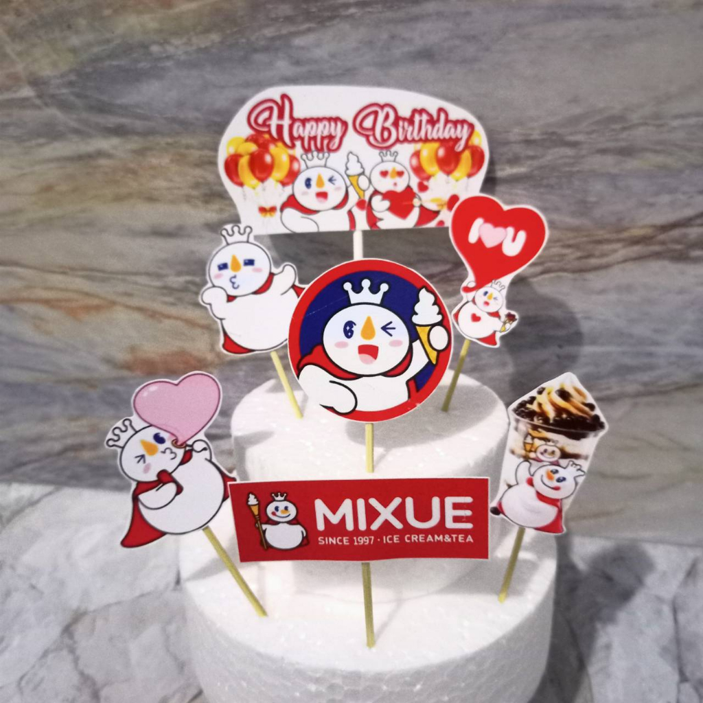Mixue Birthday Topper / Mixue Cake Topper | Shopee Malaysia