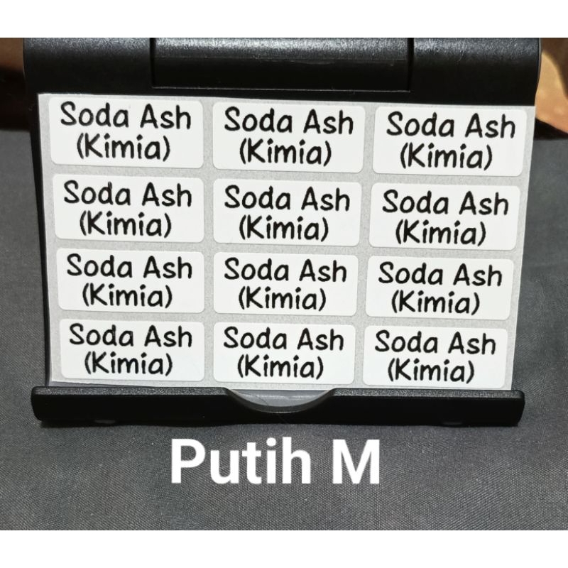 Soda Ash Waterproff Label Sticker (Kimia) size M contains 12 pcs ...
