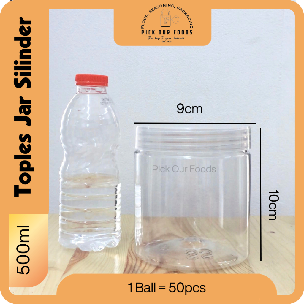 500 ml Super Thick Premium Tube Jar / Cylinder Jar Jar / Clear Plastic ...
