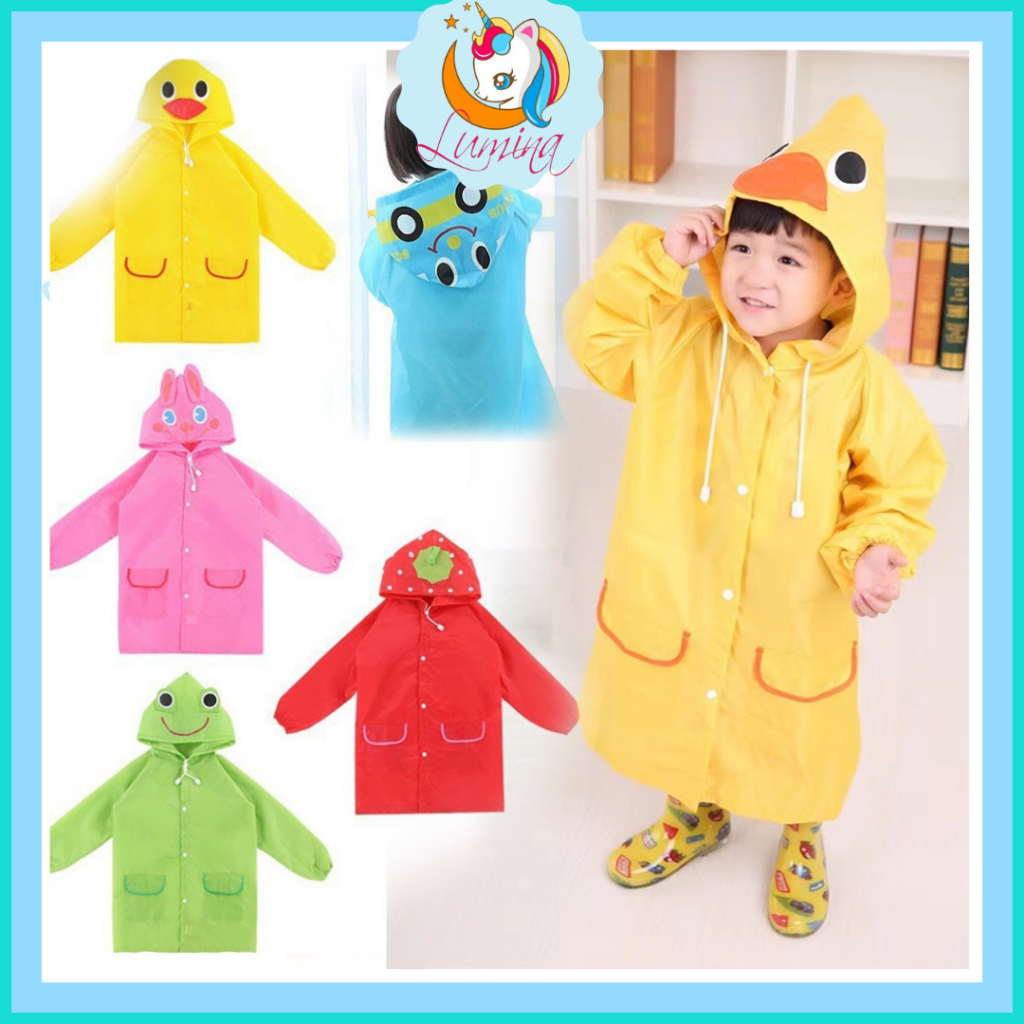 Toddler Children's Hooded Raincoat Cute Pattern Raincoat Raincoat Cloak ...