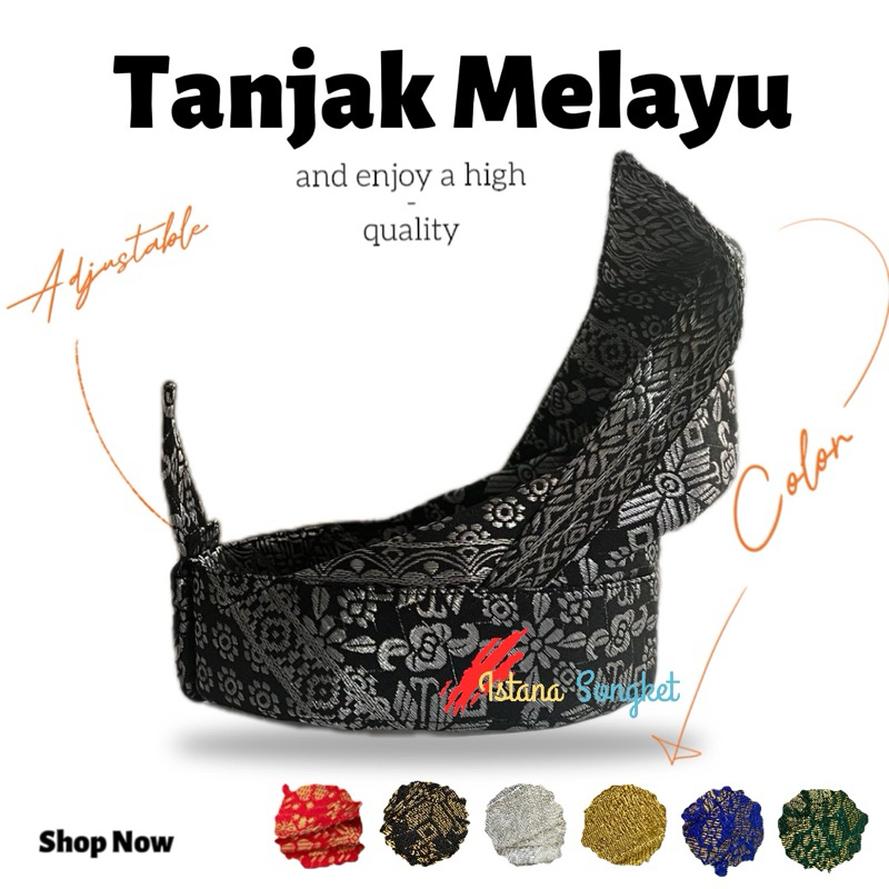 Tanjak Melayu Full Songket Premium Headbands for Adult and Children ...