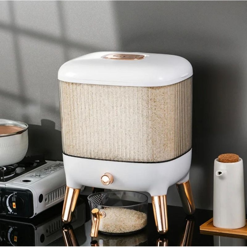 Aesthetic Luxury Rice Dispenser (10 kg) / Rice Storage Container ...