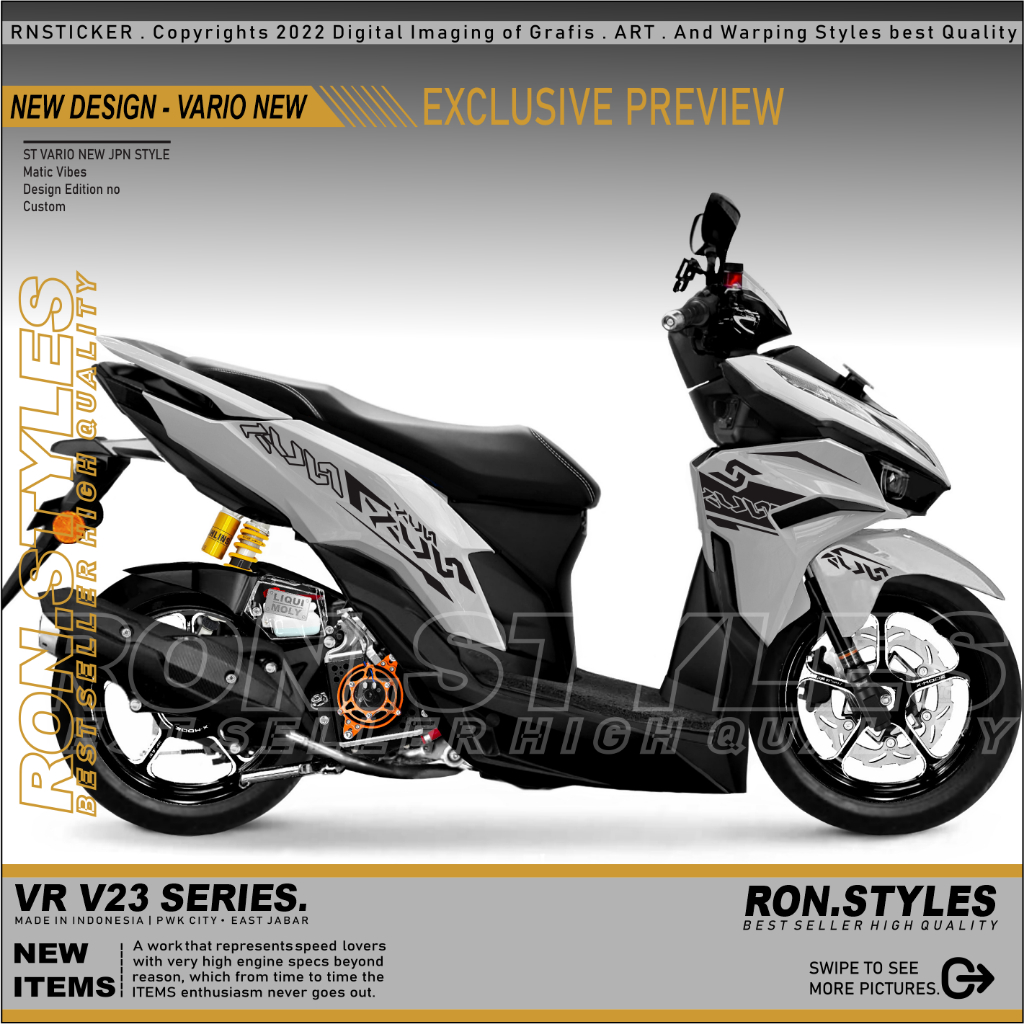 Vrv23 CUTTING STICKER STRIPING VARIO GEN2 STRIPING Variation VARIO 2023 ...