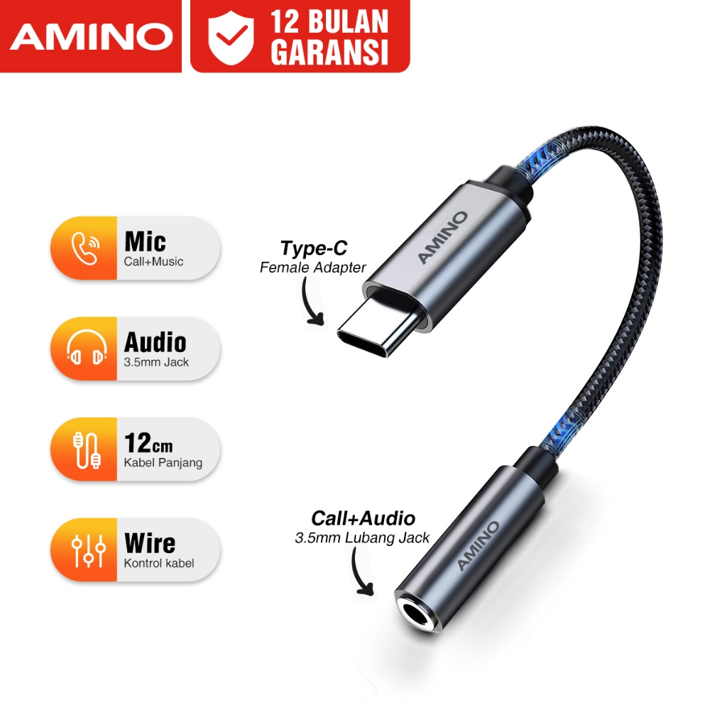 AMINO Adapter Usb C to Audio Male / Type C to Aux 3.5 mm Converter ...