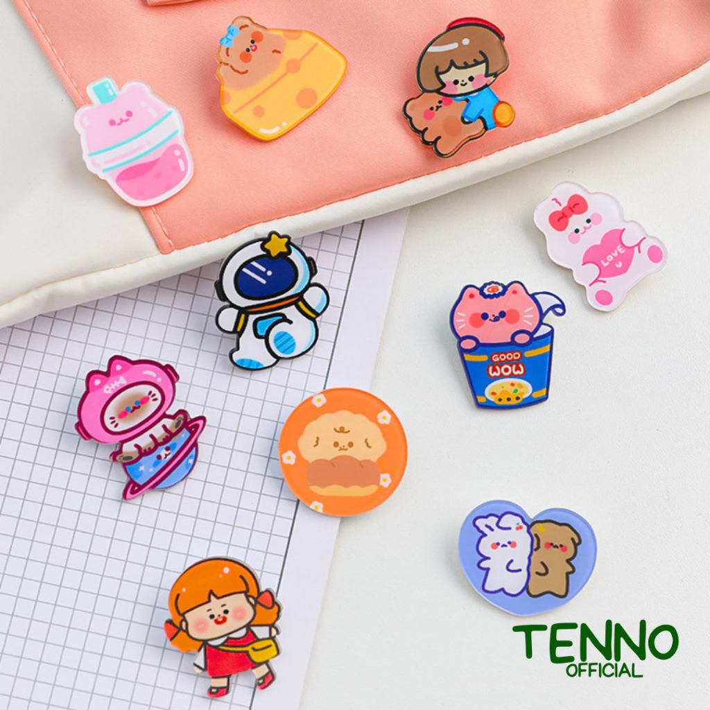 Tenno Cute Bross Pins Acrylic Material Cute Cartoon Motif Acrylic ...