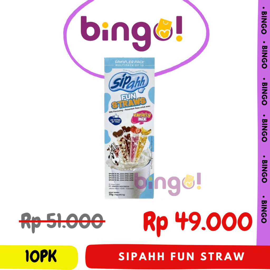 Sipahh Fun Straw 4 Variants 10's/unique Milk Straw With Sipah Flavor ...