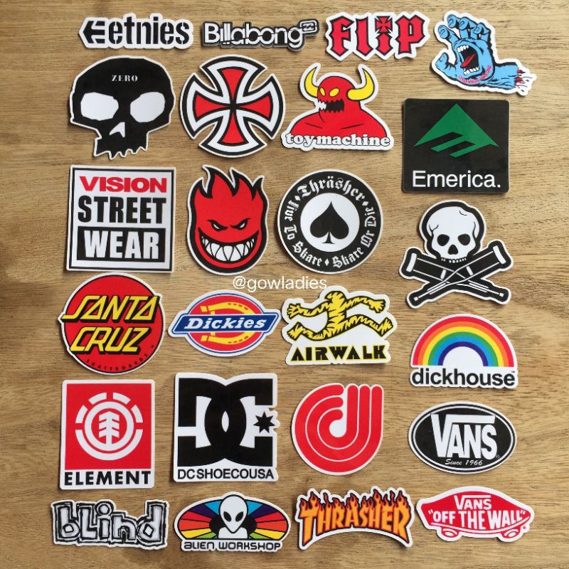 Sticker aesthetic skateboard case hp laptop tumblr brand skateboard ...