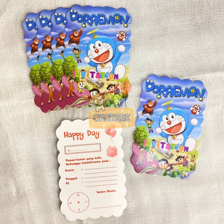 Happy Birthday Invitation Card / Doraemon Children's Birthday ...
