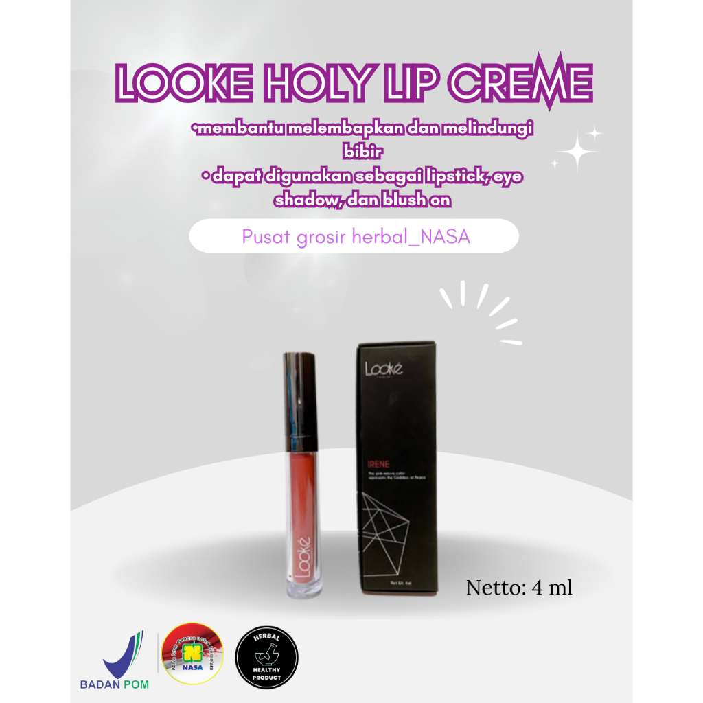 Holy Lip Looke GAIA NASA- STOCKIST CENTER NASA | Shopee Malaysia