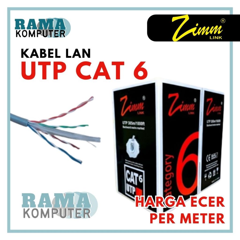 ZIMMLINK CAT-6E UTP INDOOR LAN CABLE (RETAIL) | Shopee Malaysia