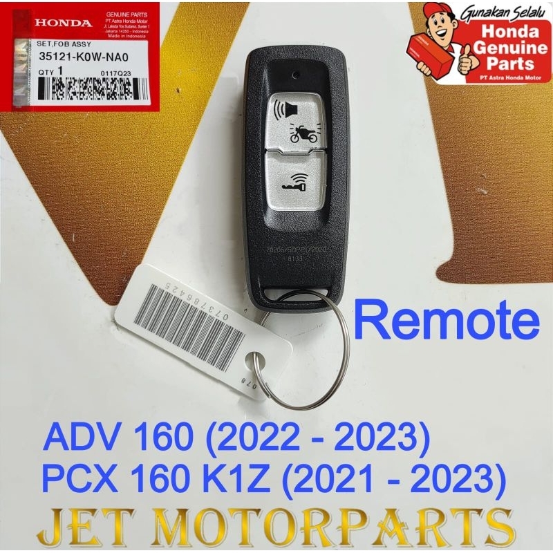 Set Fob Assy Remote Keyless Remote Key ADV 160 2022 - Now 35121K0WNA0 ...