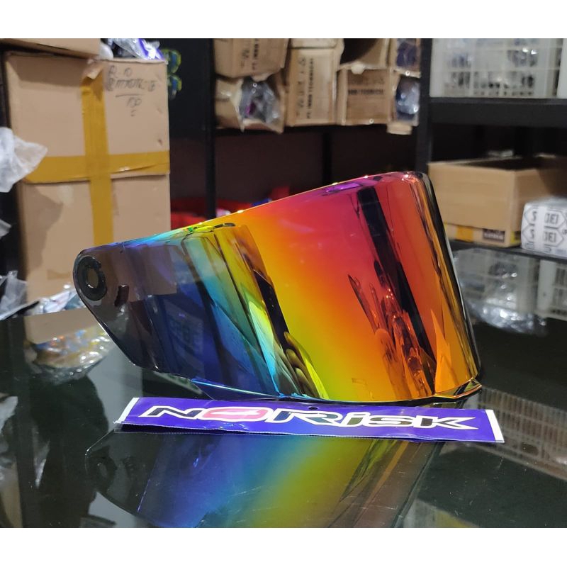 Kyt TT COURTE Flat Iridium RED BLUE Helmet Visor / Kyt Full Face Helmet ...
