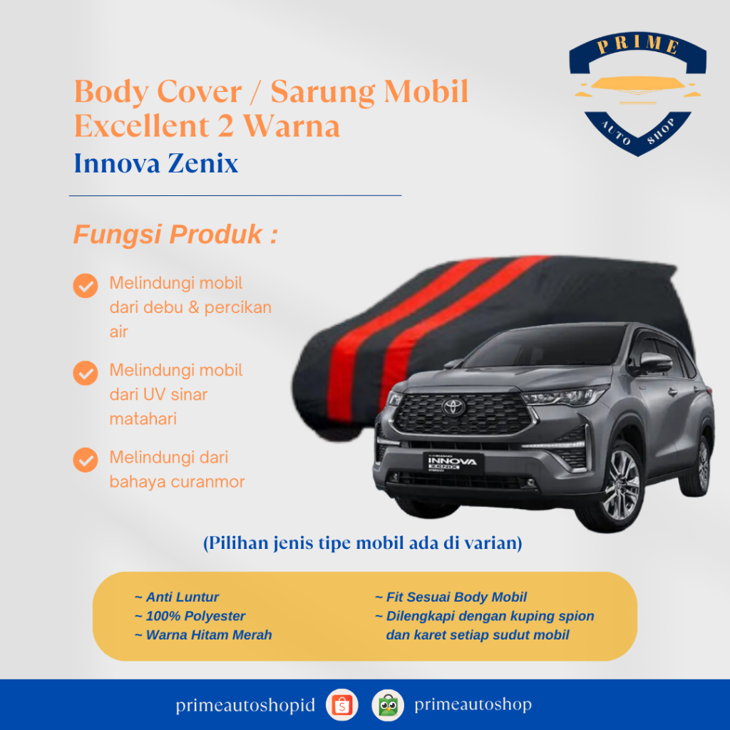 Toyota Innova Zenix Excellent Color Body Cover | Shopee Malaysia