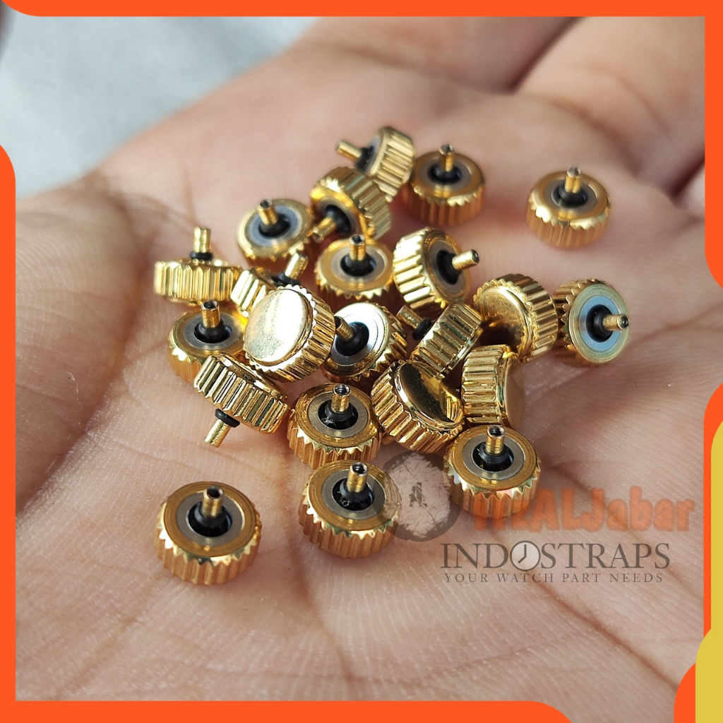 Crown Gold watch knob stainless steel watch knob (1pcs) | Shopee Malaysia