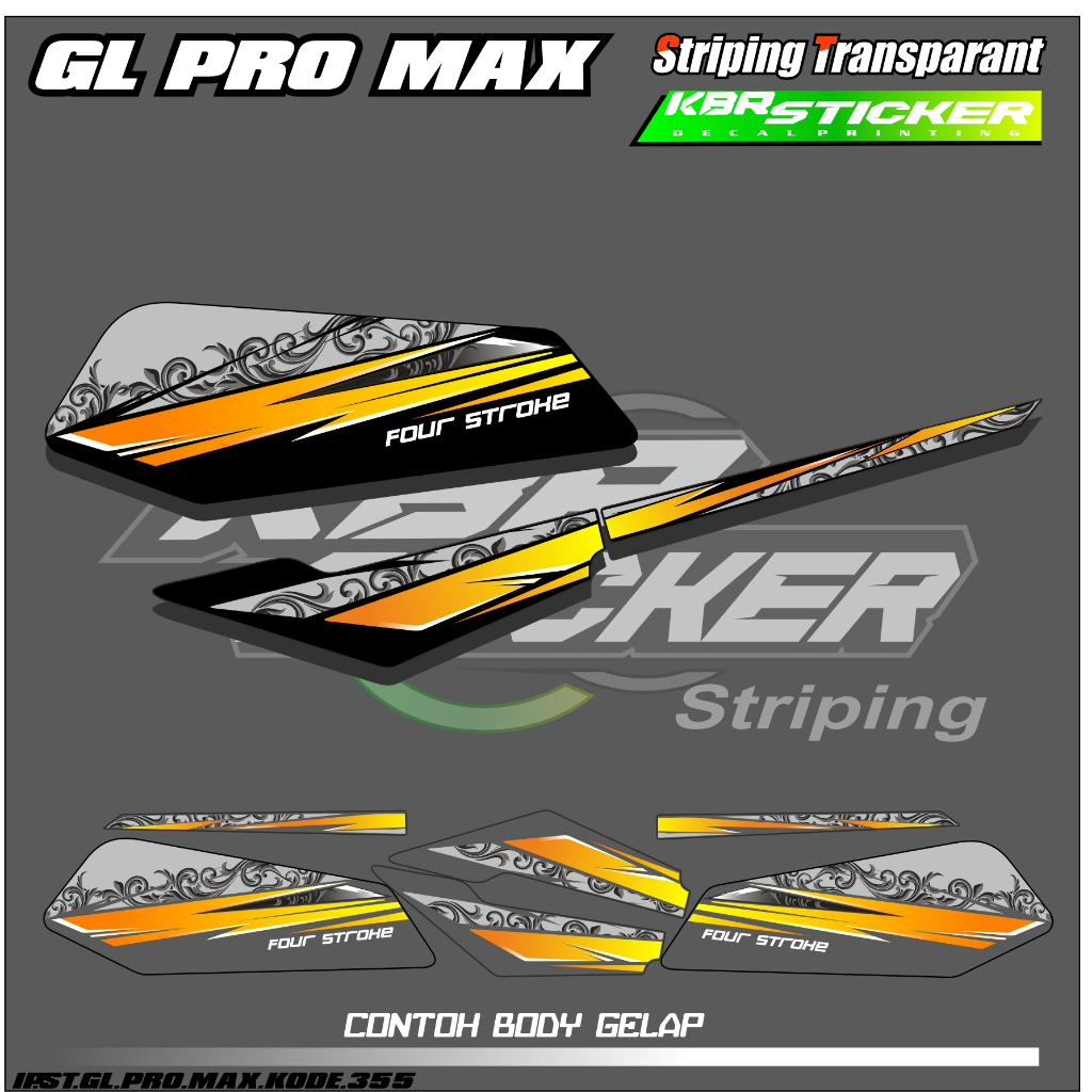 Gl PRO MAX HONDA GL PRO MAX Motorcycle STRIPING Sticker GL PRO MAX ...