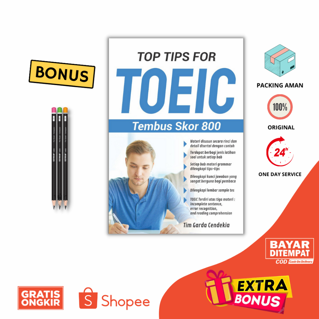 Toeic Test Book - TOP TIPS FOR TOEIC Translucent 800. Score | Shopee ...