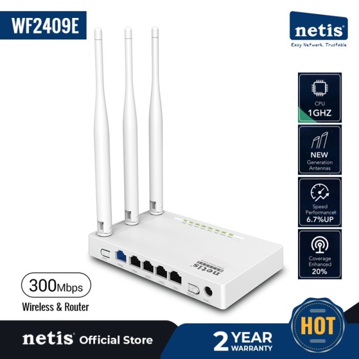 Netis WF2409E 300mbps Wireless & Router with 3 Antennas | Shopee Malaysia