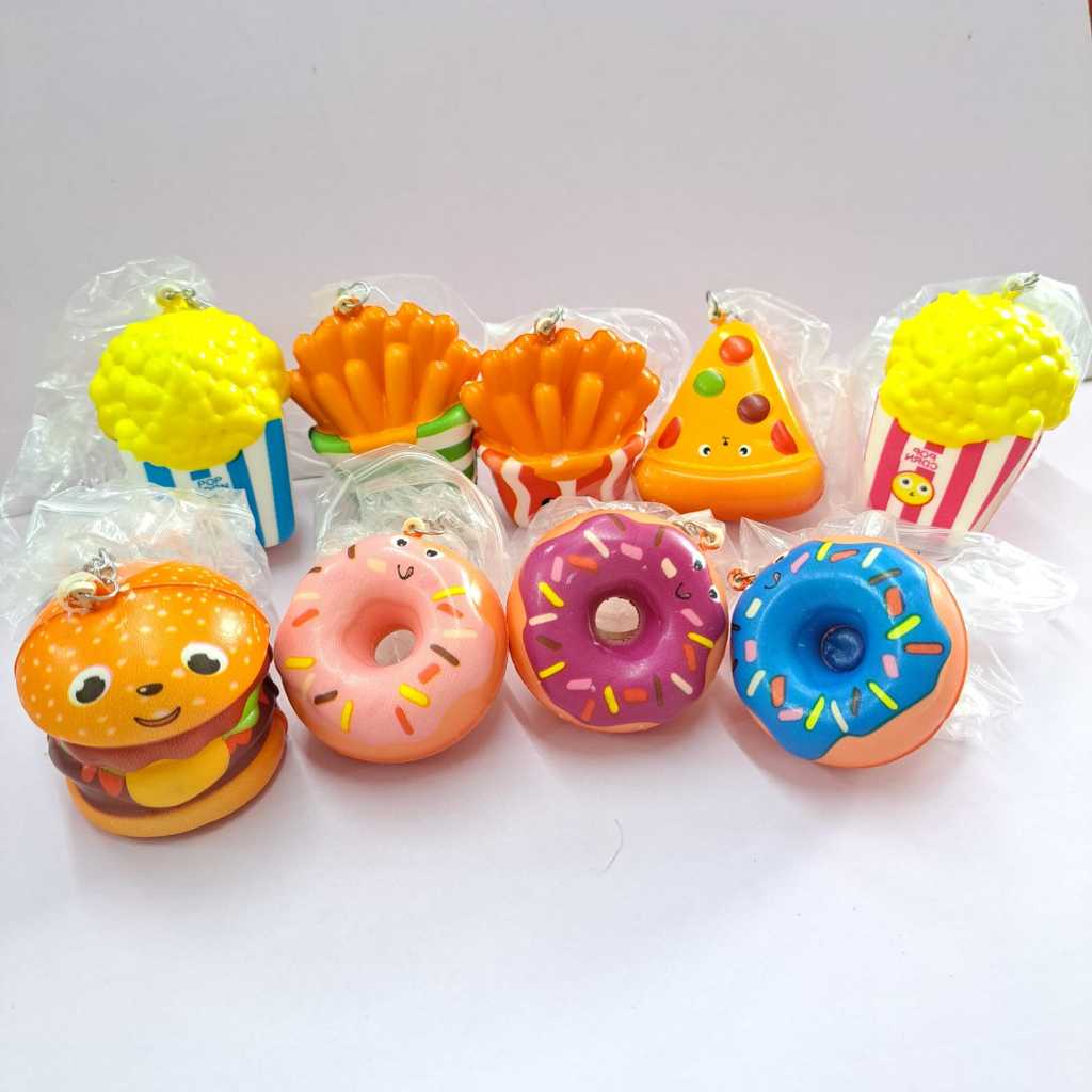 GANTUNGAN Food Character SQUISHY Keychain/Fragrant SQUISHY/MINI SQUISHY ...