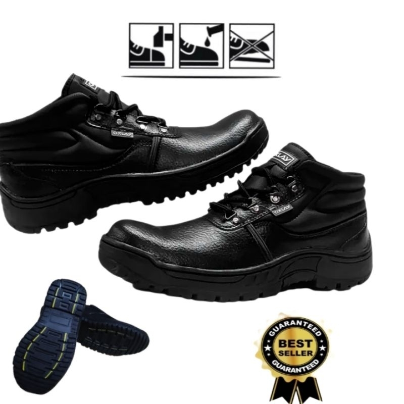 Oxlay men's safety shoes, semi-Boot work shoes | Shopee Malaysia
