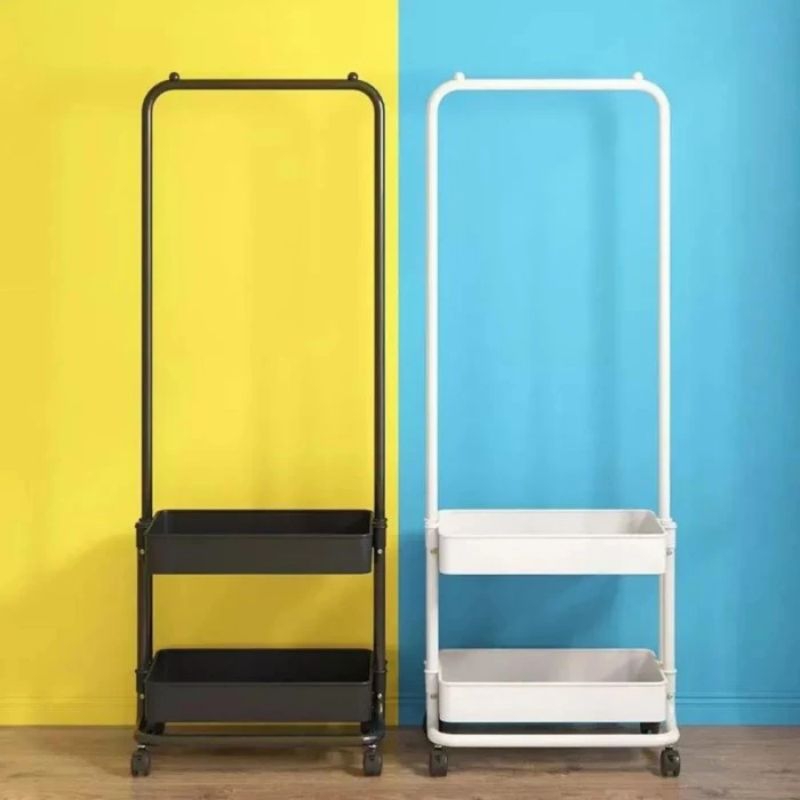 Multipurpose TROLLEY RACK 2 STORIES CLOTHES BASKETS MULTIPURPOSE IRON ...