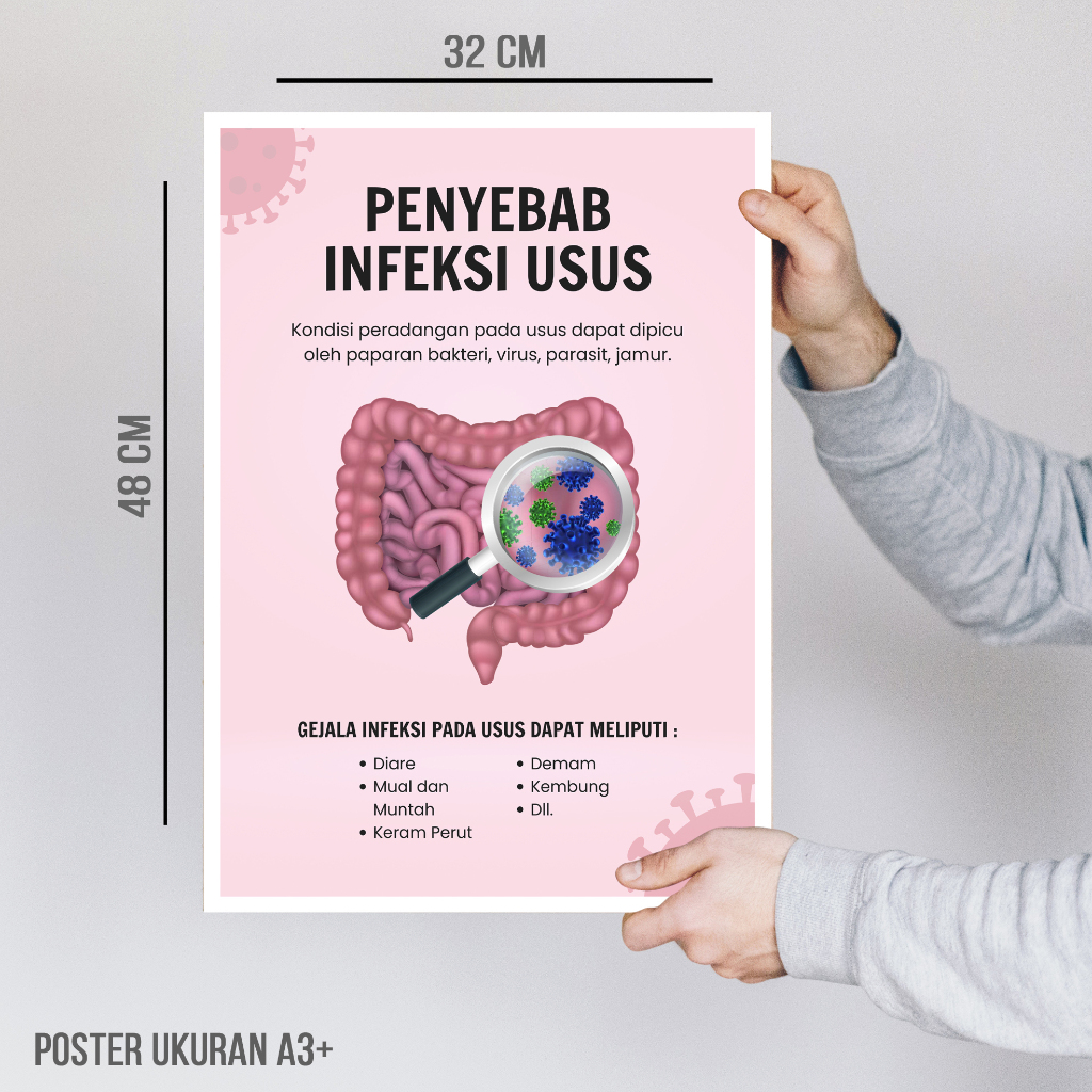Health Education Poster That Causes Intestinal Infection | Shopee Malaysia
