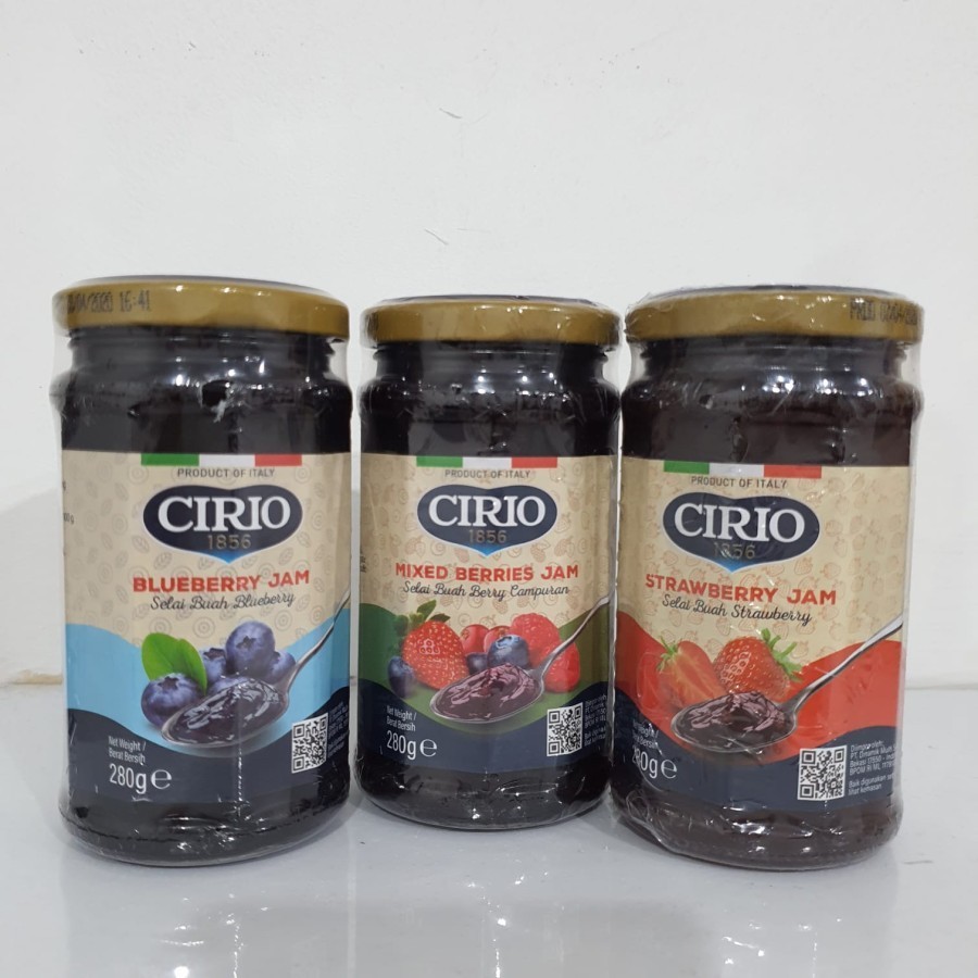 Cirio blueberry / strawberry / mixed berry jam 280 grams | Shopee Malaysia