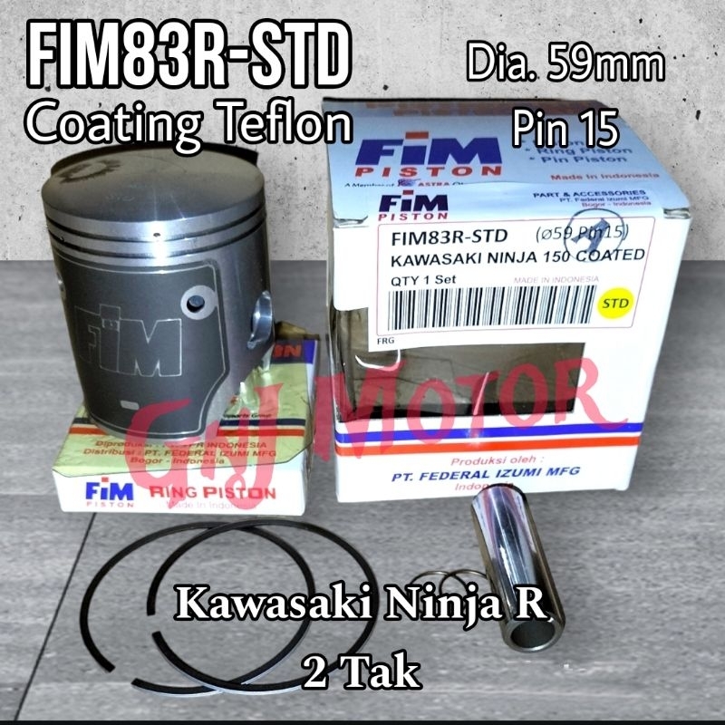 Piston Piston kit Fim Coating Teflon Kawasaki Ninja R 2 stroke Dia ...