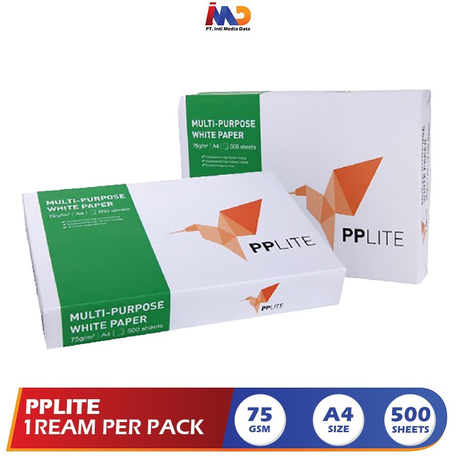 Pp Lite A4 Paper 75gr Copier 1 Ream (500 sheets) HVS Paper | Shopee Malaysia