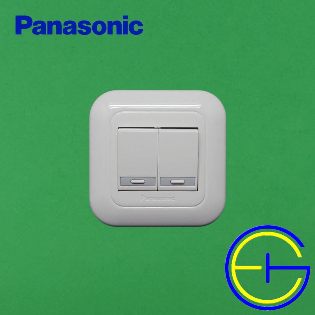Panasonic Wide Series Double Switch Set 1G 1W (WEJ5531 + WEJ78029W ...