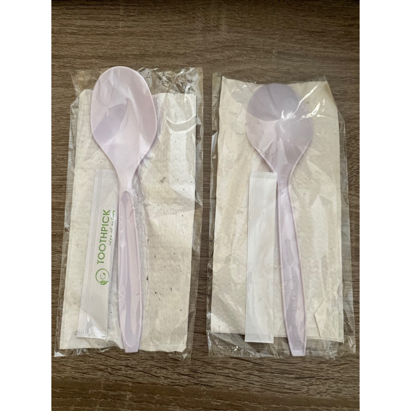 Toothpick Tissue Plastic Spoon Package (25Sets) | Shopee Malaysia