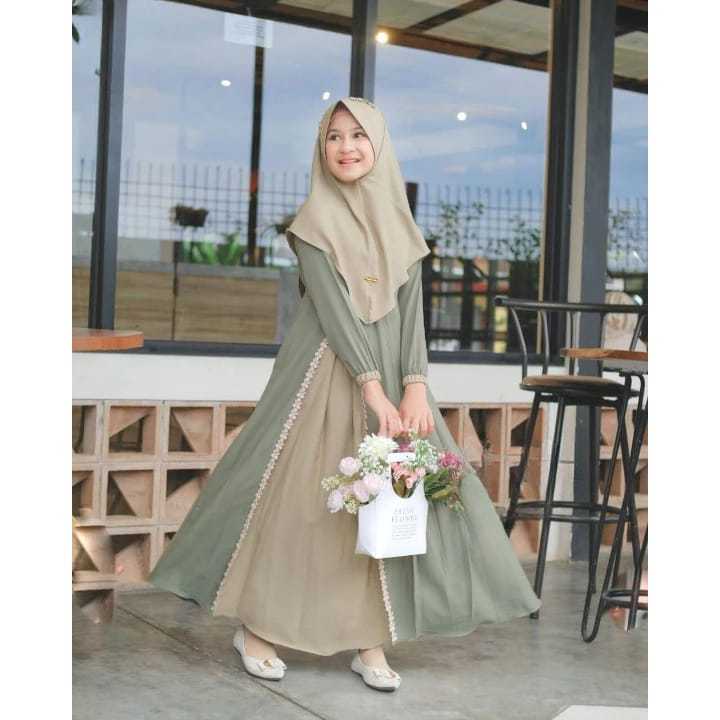 Gamis Set Hijab For Girls Set Of The Latest Children's Muslim Clothes ...