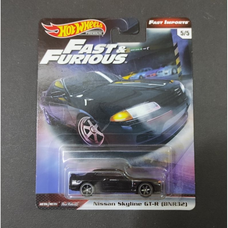 Hotwheels Premium Nissan Skyline GTR R32 Black Fast and furry series ...