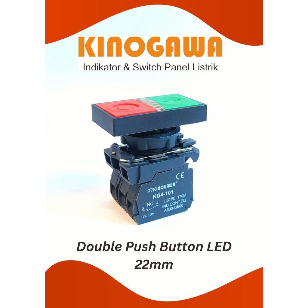 Double Head Push Button 22mm plastic | Shopee Malaysia