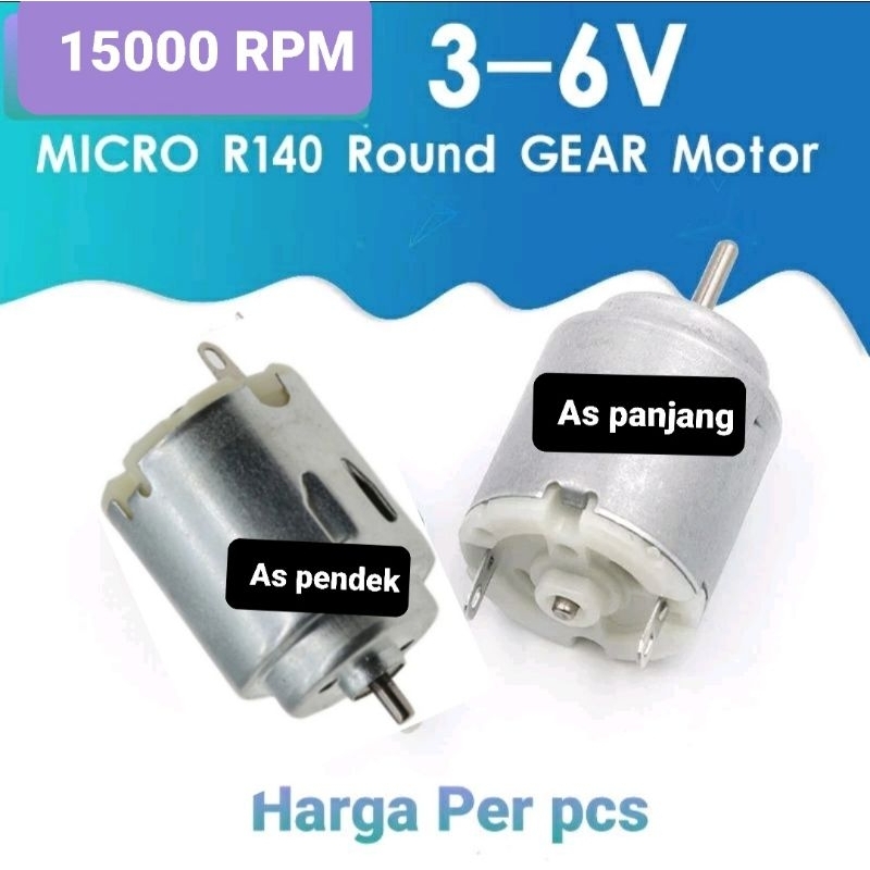 Mini motor dynamo DC 3.7v 3.6v 5v 3 - 6v speed 15000 RPM 3W R140 140 ...